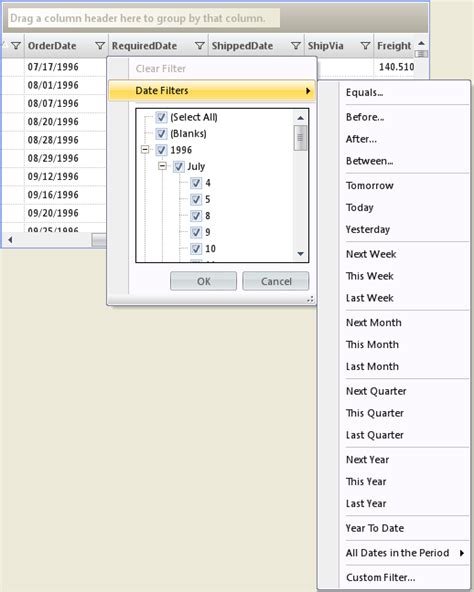 Enabling Enhanced Filtering On Wingrid Infragistics Windows Forms™ Help