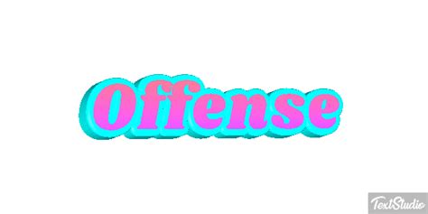 Offense Word Animated  Logo Designs