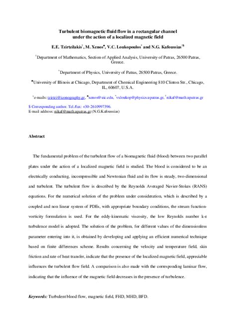 Pdf Free Forced Convective Boundary Layer Flow Of A Biomagnetic Fluid Under The Action Of A