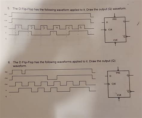 Solved 5 The D Flip Flop Has The Following Waveform Applied