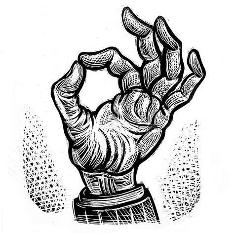 All Things Bill Store A Ok Hand Gesture Illustration Bill Russell