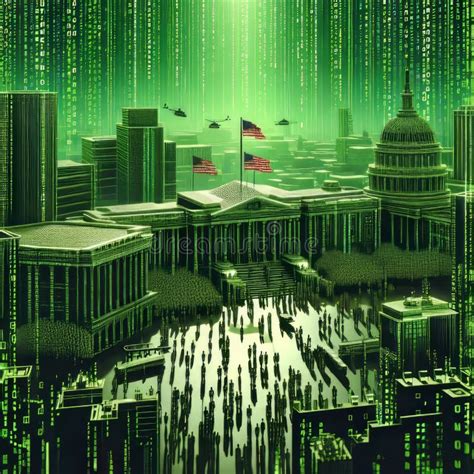 7 matrix code ascii the summit s venue encoded in green matrix c stock