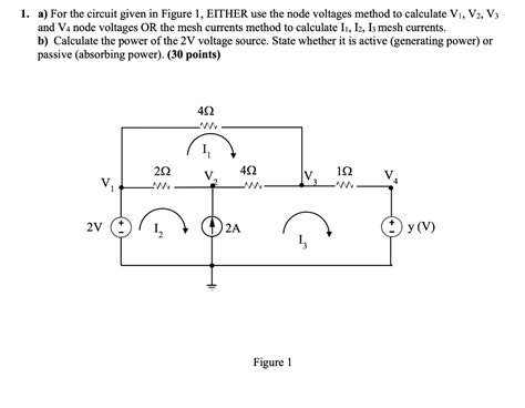 Solved Y5 1 A For The Circuit Given In Figure 1 Either Use The