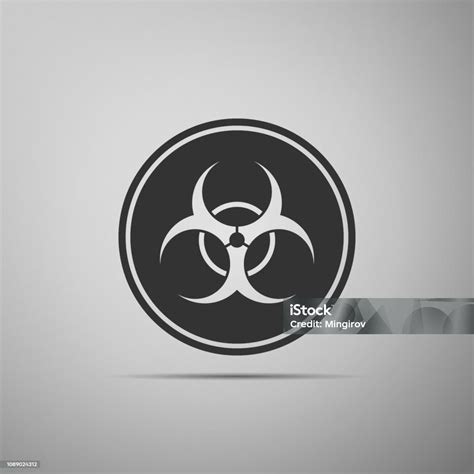 생물 학적 기호 아이콘 회색 배경에 고립입니다 평면 디자인입니다 벡터 일러스트 레이 션 건강 진단에 대한 스톡 벡터 아트 및