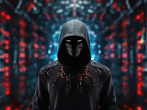 Premium Photo Internet Crime Concept Hacker Working On A Code On Dark