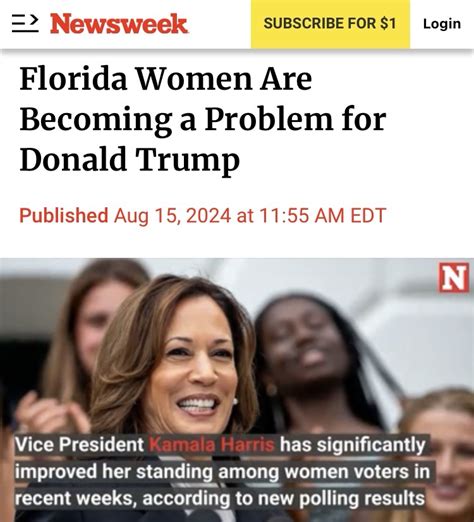 Florida Women Are Becoming A Problem For Trump Because Of The Polls And