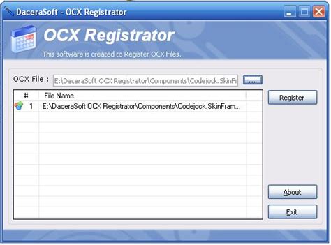 ocx registrator sourcecodester