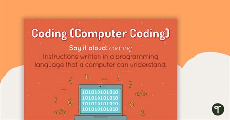 Coding Poster Teaching Resource Teach Starter