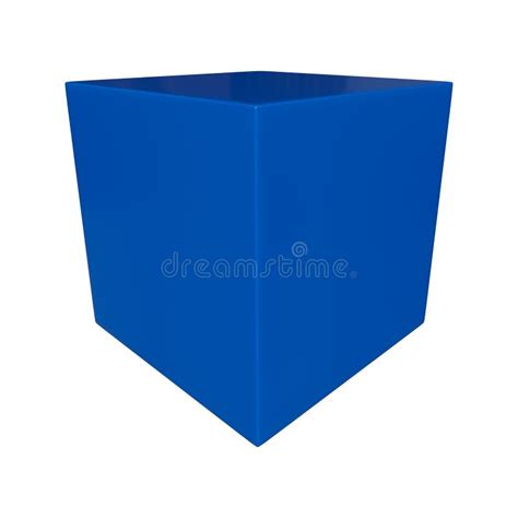 Blue Cube In Perspective On A White Background Stock Illustration Illustration Of Cube Design