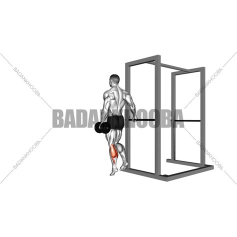 ساق پا ایستاده با دمبل تک پا