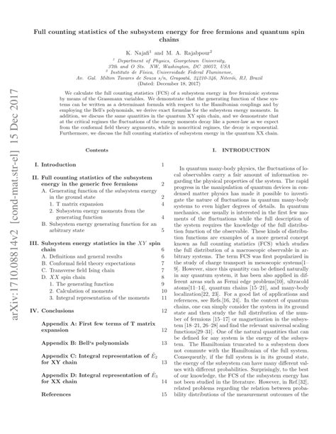 pdf full counting statistics of the subsystem energy in the free