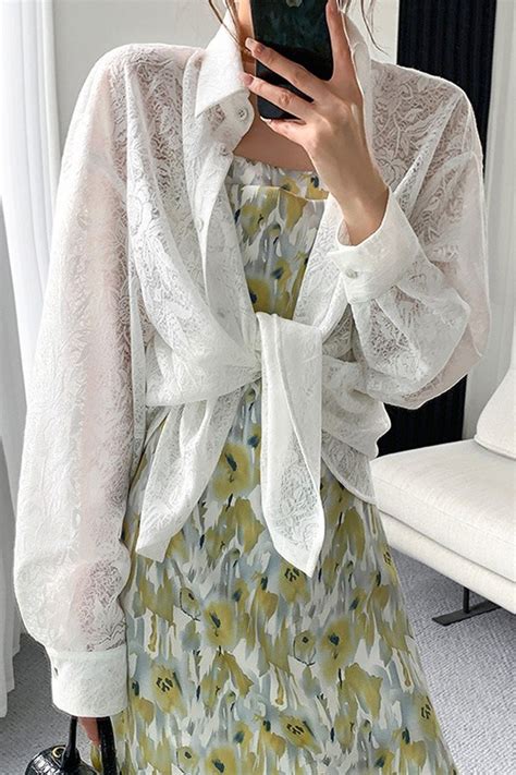 수입제작 화이트 루즈핏 리본묶음 셔츠 배송기간 약 2주