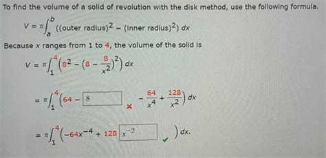 Solved Use The Disk Method Or The Shell Method To Find The Chegg Com