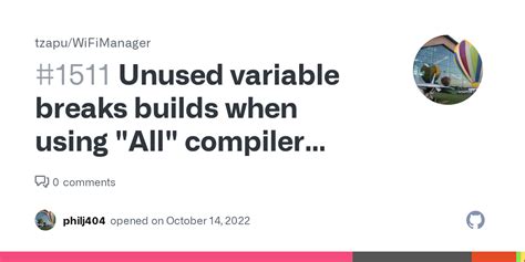 Unused Variable Breaks Builds When Using All Compiler Warnings