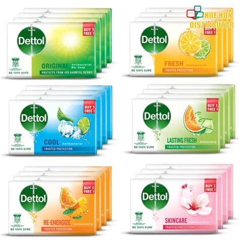 Dettol Soap Original Lasting Fresh Active Cool Skincare Reenergize Anti