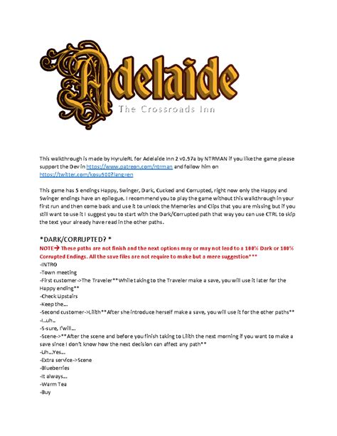 Walkthrough Adelaide Inn 2 V0 This Walkthrough Is Made By Hyrulerl