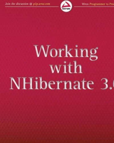 Working With Nhibernate 30
