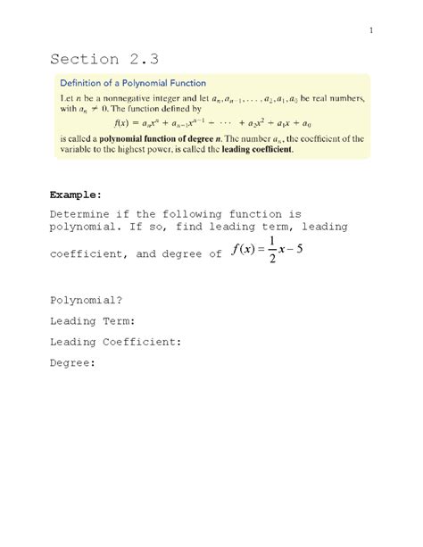 Polynomial Functions Zeros Multiplicities And Graph Sketching Notes