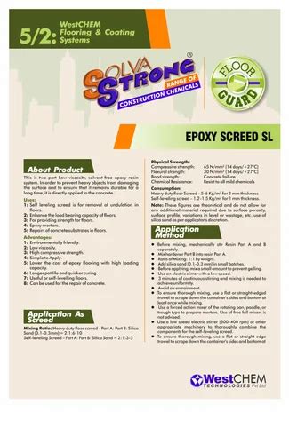 Epoxy Screed Sl Self Leveling At Rs 380 Kg Mumbai Id 2852125319530