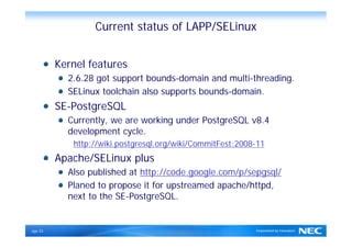 LAPP SELinux A Secure Web Application Platform Powered By SELinux PPT