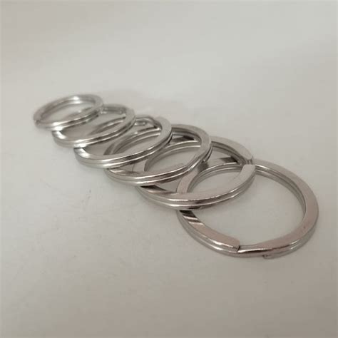Premium Key Split Ring Brassandstainless Connectors Flat Keyrings Metal