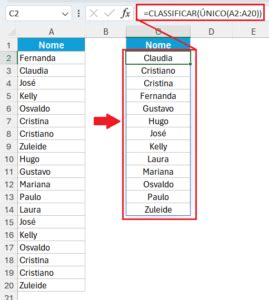 Função CLASSIFICAR Excel Como Usar Excel Easy