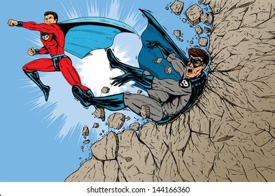 3 Hundred Super Hero Fighting Villains Royalty Free Images Stock