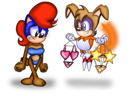 Sonic And Sally Swap The Bikini Options By Classicsonicsatam On Deviantart