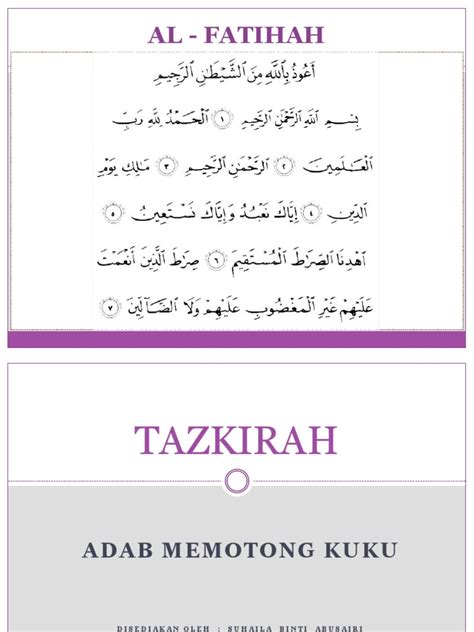 Adab Memotong Kuku Pdf