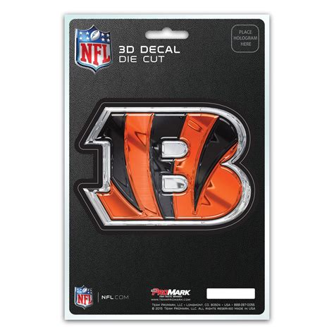 Cincinnati Bengals Decal 5x8 Die Cut 3d Logo Design Cincinnati
