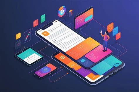 premium photo mobile ux concept illustration