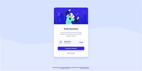 Github Ahmedbesheer Order Summary Component Frontend Mentor Challange