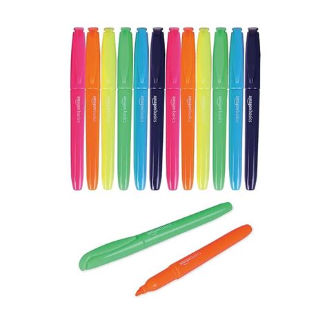 Amazon Basics Highlighter Chisel Tip Pack Of 12 Multicolor Office Products