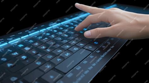 Premium Photo Generative Ai Virtual Keyboard