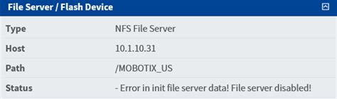 Error In Init File Server Data File Server Disabled Camera Software Mobotix Community