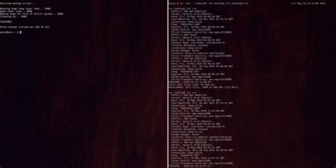 Logging Bash Script With A Split Terminal Window One Side For Progressprompts Other Side