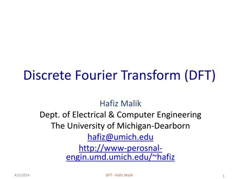 PPT Discrete Fourier Transform DFT PowerPoint Presentation Free Download ID 639254