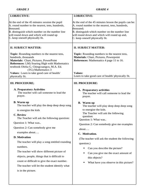 Multigrade Lesson Plans For Grades 3 And 4 Pdf