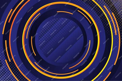 Premium Vector Blue Gradation Background With Rotating Circle Object