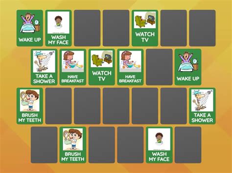 DAILY ROUTINES MEMORY GAME Matching Pairs