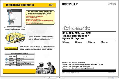 Cat Track Feller Buncher 511 Operators Service Manual And Schematics