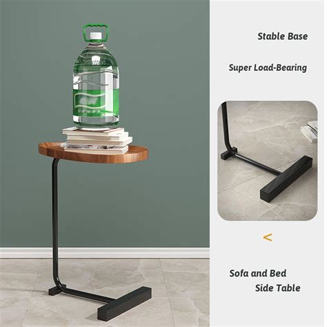 YUTVCZO C Shaped Side Table Modern C Shaped End Table For Couch Small Couch Side Tables That