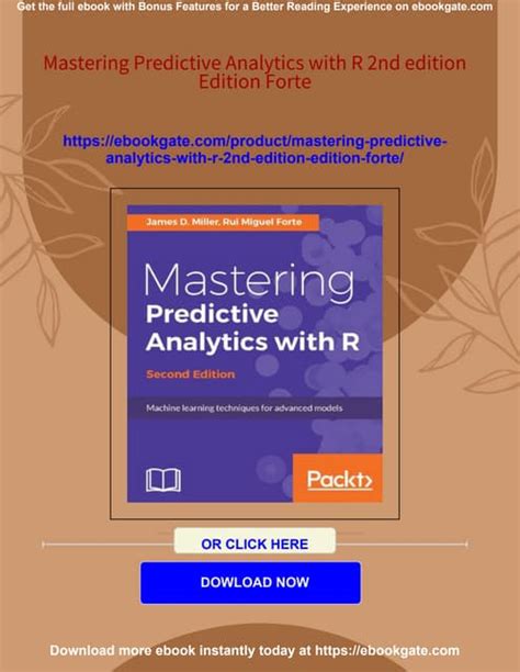 Mastering Predictive Analytics With R 2nd Edition Edition Forte Pdf