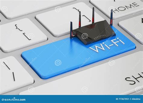 Wi Fi Button On Keyboard Stock Illustration Illustration Of Laptop 77367051