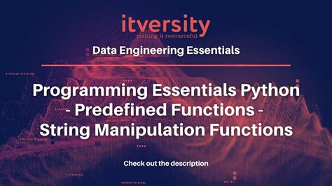 Programming Essentials Python Predefined Functions String