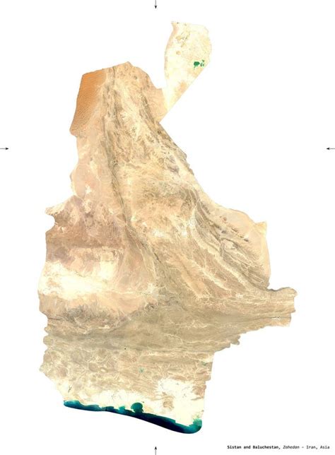 Sistan And Baluchestan Iran Isolated Sentinel 2 Satellite Stock
