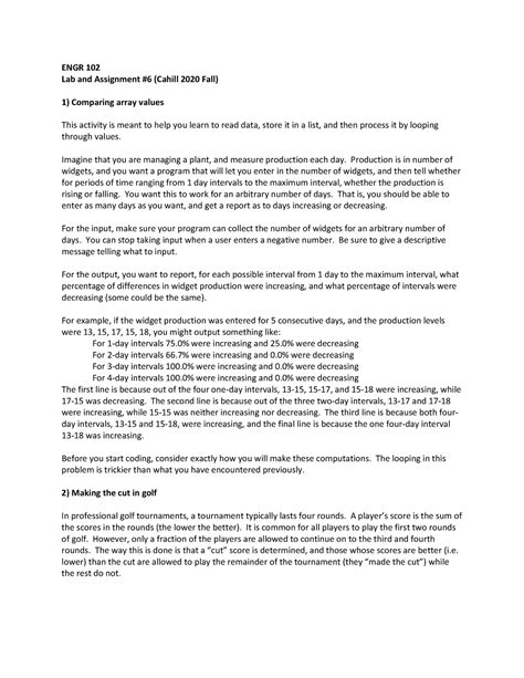 Lab Assignment 6 20 Lecture Notes 5 Warning Tt Undefined Function 32 Engr 102 Lab And