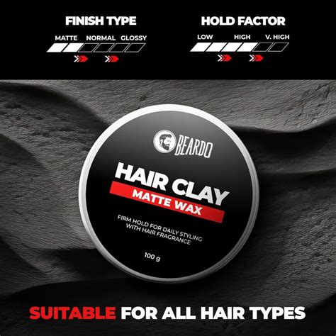 Beardo Hair Clay Matte Wax 100gm Strong Hold Matte Finish Offline Bd