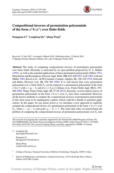 Compositional Inverses Of Permutation Polynomials Of The Form Xhx