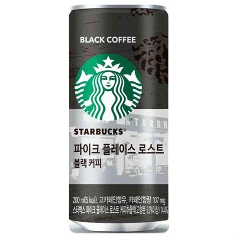 스타벅스 파이크블랙커피200ml 배민스토어